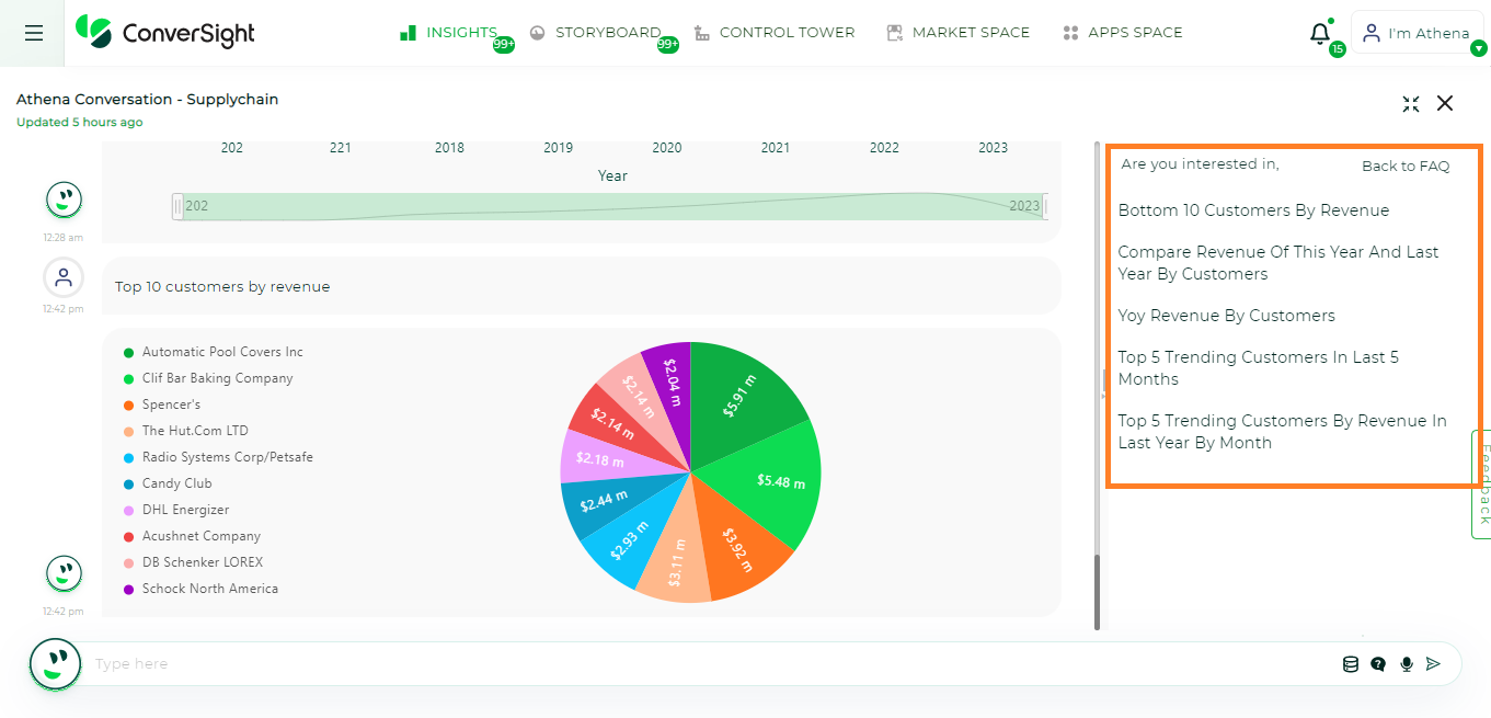 User Interaction - Athena — ConverSight Documentation