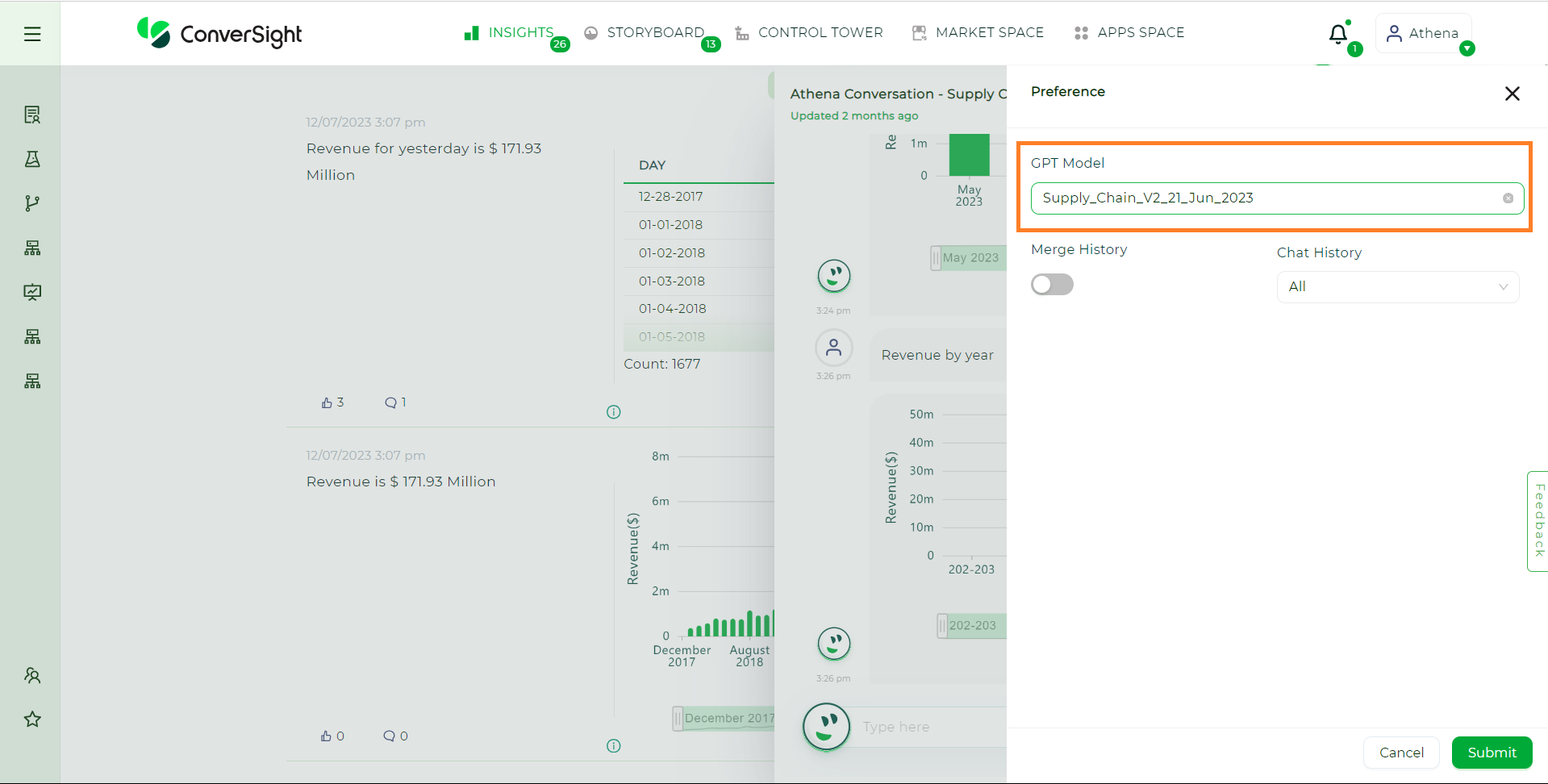 User Interaction - Athena — ConverSight Documentation