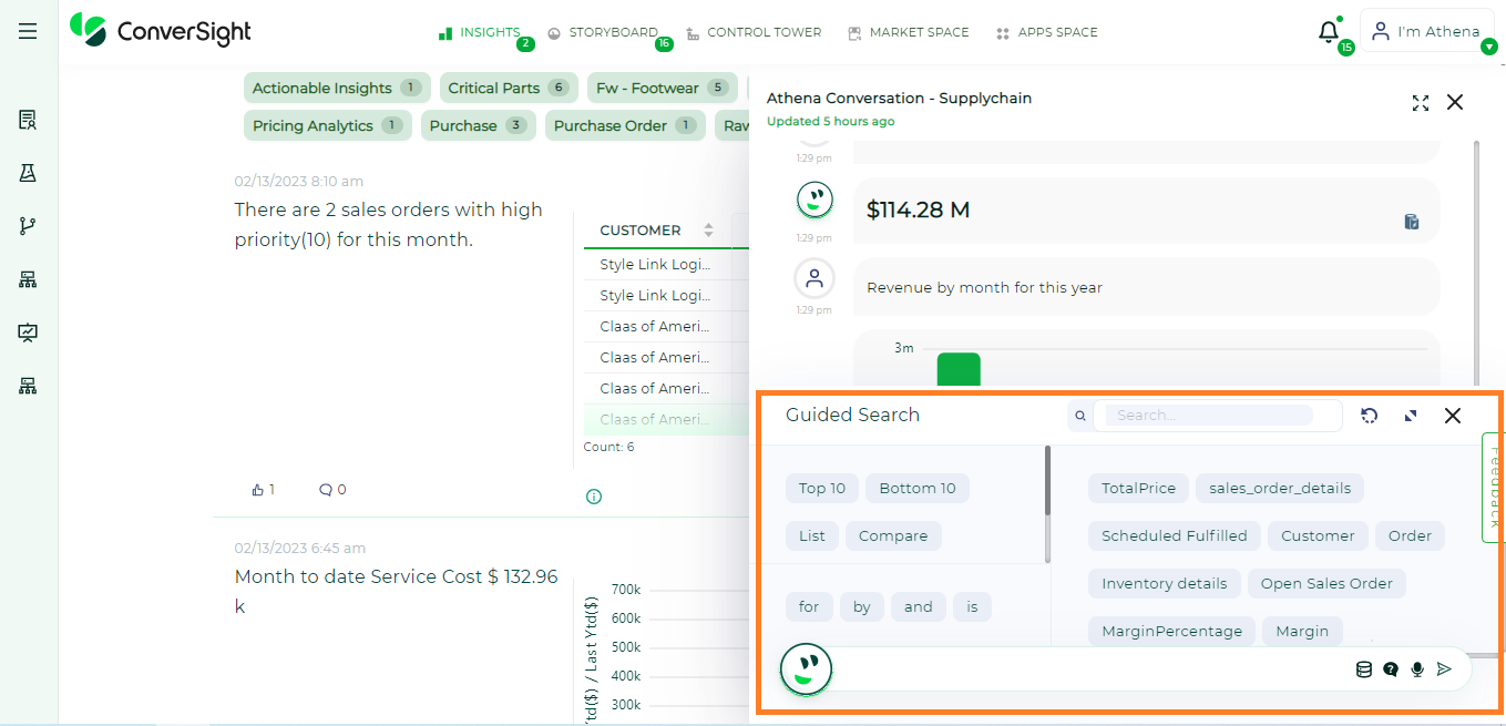 User Interaction - Athena — ConverSight Documentation