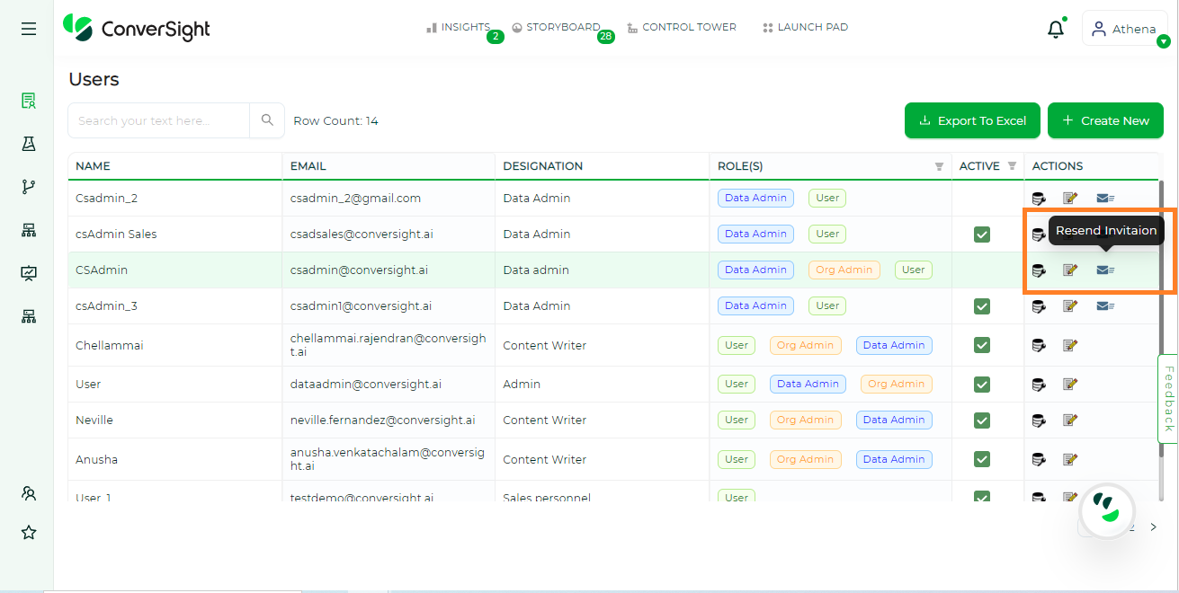 Creating Users — ConverSight Documentation