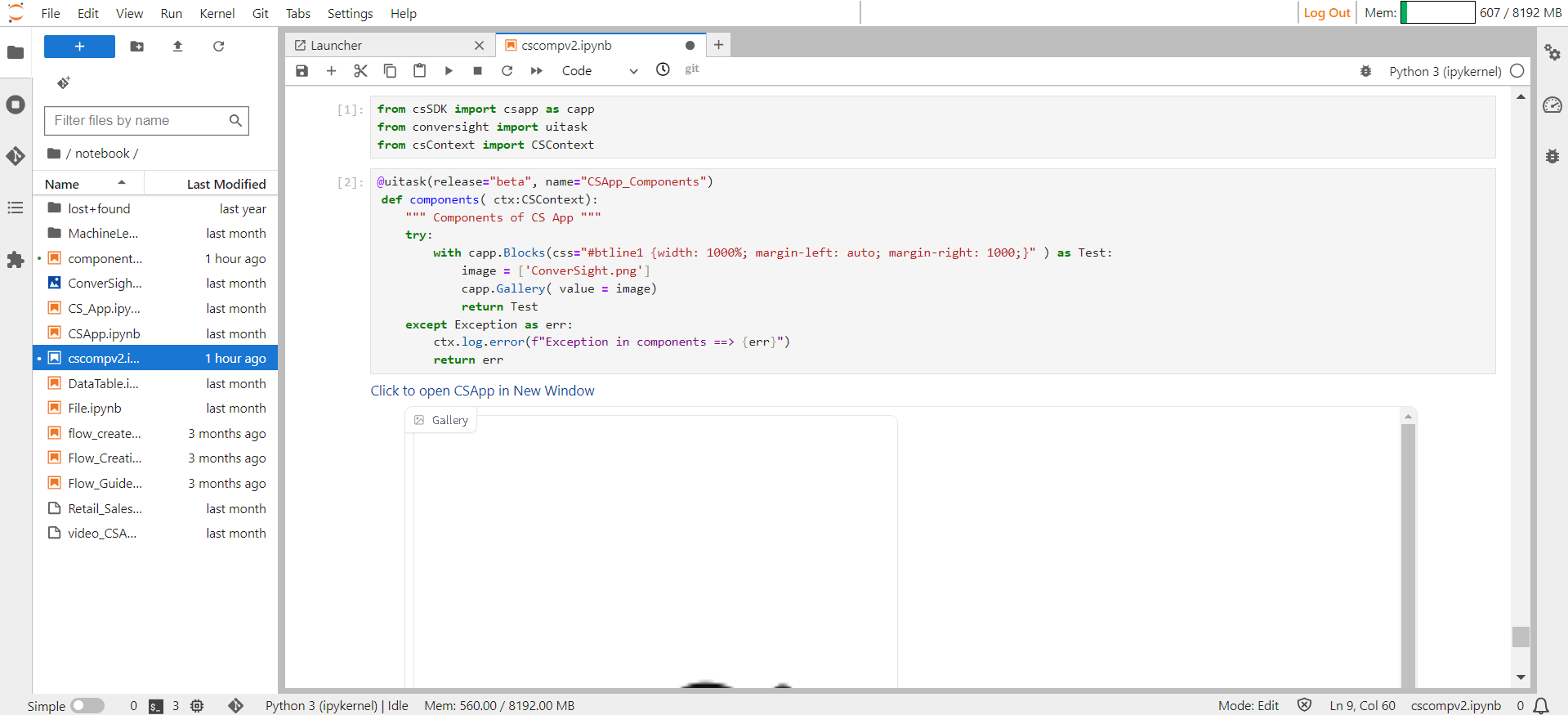 CS App Components — ConverSight Documentation